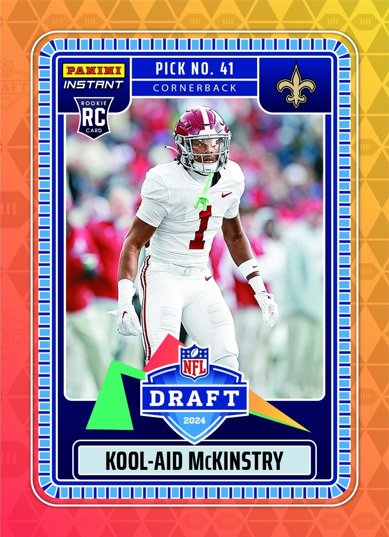 2024 NFL Panini Instant NFL DRAFT NIGHT 32 KOOL-AID MCKINSTRY SAINTS RC ...