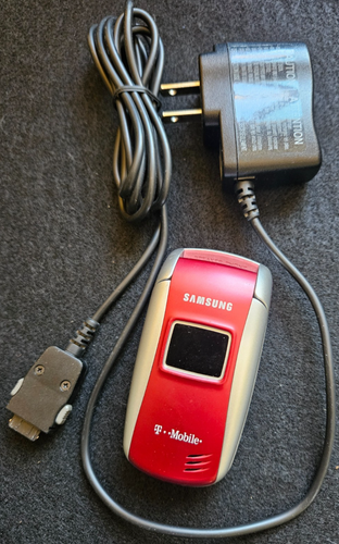 Samsung SGH-T209 Red/Silver (T-Mobile) Flip Cell Phone. Works. Doesn't ...