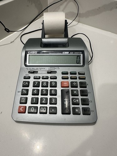 Casio Calculator HR-100TM Desktop Calculator Works No Paper Feed With ...