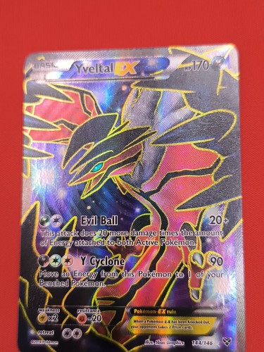 Yveltal EX 144/146 X & Y Base set Ultra Rare Full Art Holo Pokemon Card ...
