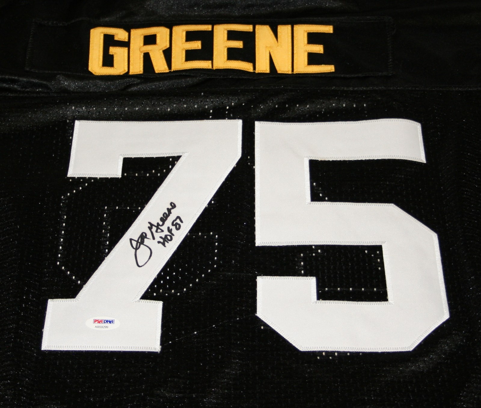JOE GREENE Signed "HOF 87" Pittsburgh Steelers Jersey Autograph PSA ...