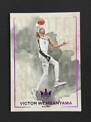 Victor Wembanyama 2024-25 Panini Court Kings Water Color Purple 05/99 ...