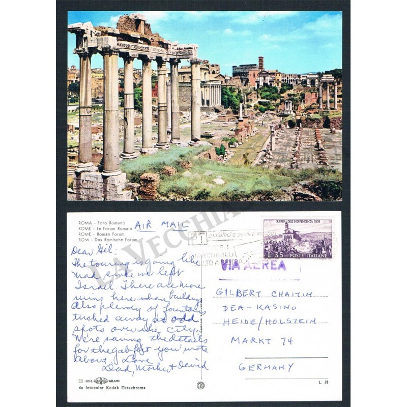 SP217 - 1959 Cartolina Foro Romano per Heide (Germania) | eBay
