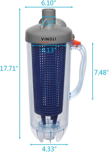 Leaf Canister with Plastic Mesh Basket Leaf Trap with Handle Skim ...