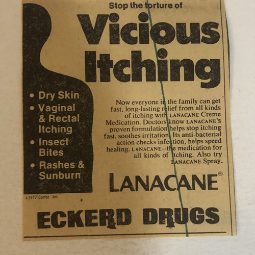 1970s Eckerd Drugs Lanacane Vintage Print Ad Advertisement pa19 | eBay