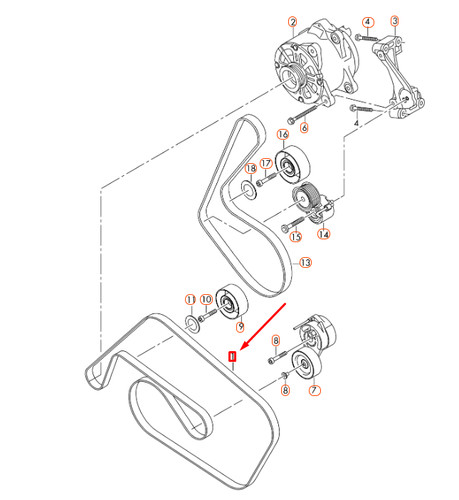 NEW VOLKSWAGEN TOUAREG 7P A/C COMPRESSOR POLY V-BELT 06E903137AE OEM | eBay