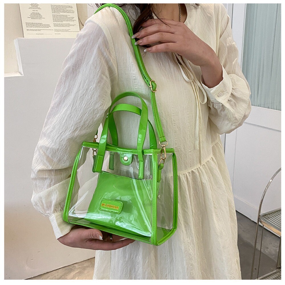 PVC Fashion Handbag Transparent PVC Crossbody Bags Fashion Shoulder Bag ...