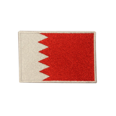 Bahrain National Country Flag Iron/Sew on Embroidered Patch For Shirts ...