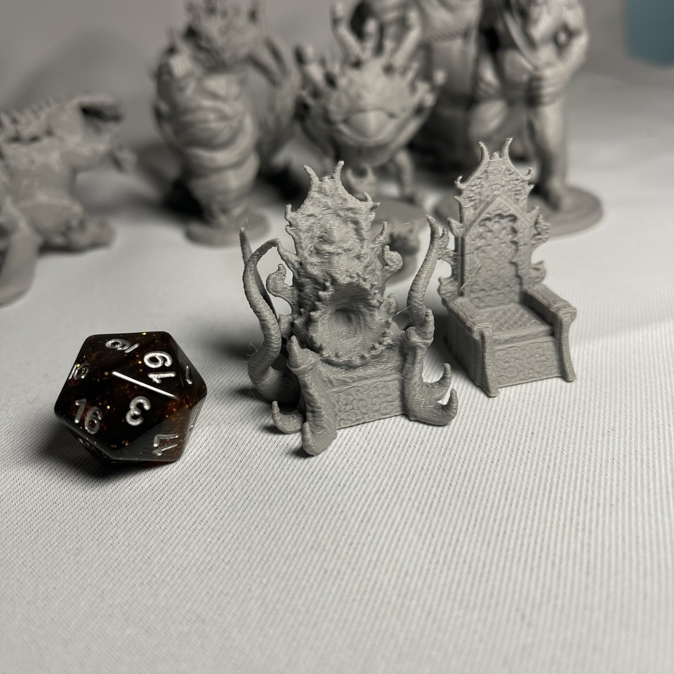 DND Monsters Lot, 9 Miniatures, Unpainted, 3D Printed | eBay