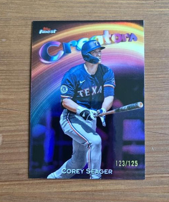 2025 Topps Finest Corey Seager Creators Refractor 123/125 C-10 Rangers ...