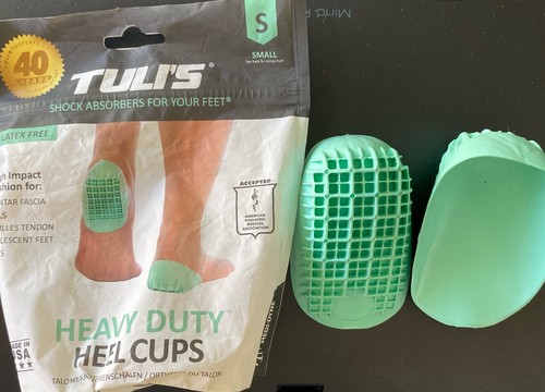 Tuli's Heavy Duty Heel Cups, Shock Absorbers For Your Feet Green Small ...