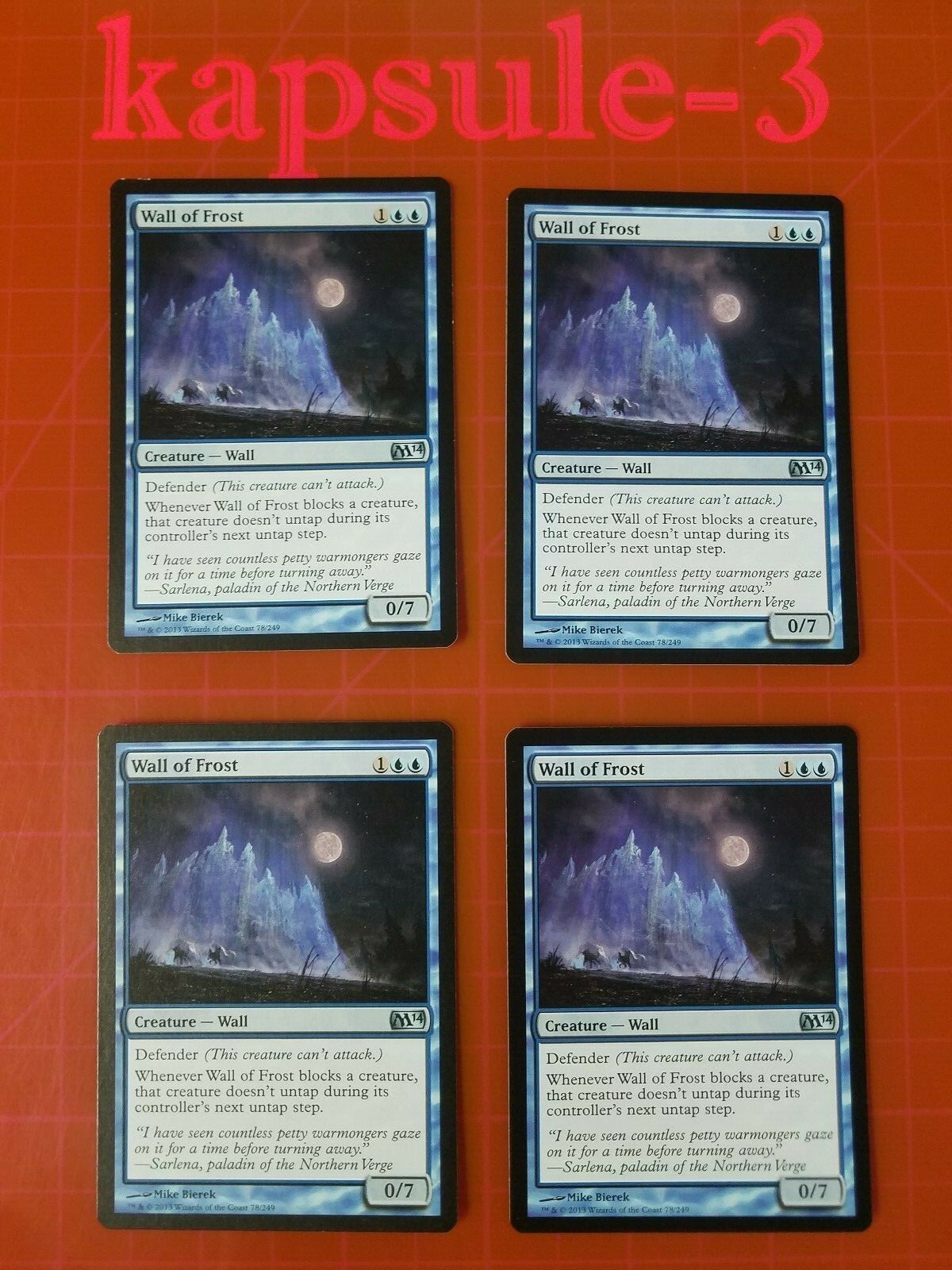 4x Wall of Frost | M14 Magic 2014 | MTG Magic Cards | eBay