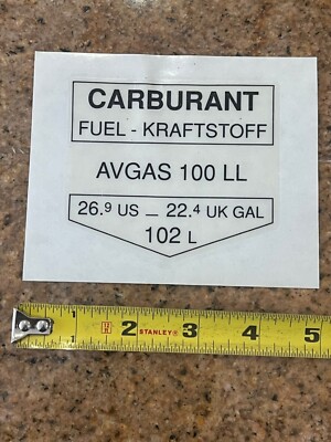 airplane decal eads socata fuel avgas | eBay