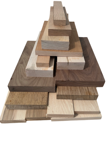 Hardwood Lumber Assortment - Mixed Species - Large Box of Hobby Wood 15 ...