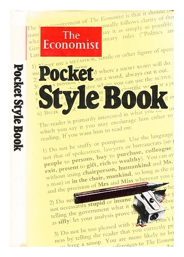 SEGAR, RUFUS Pocket style book : the Economist 1987 Paperback | eBay