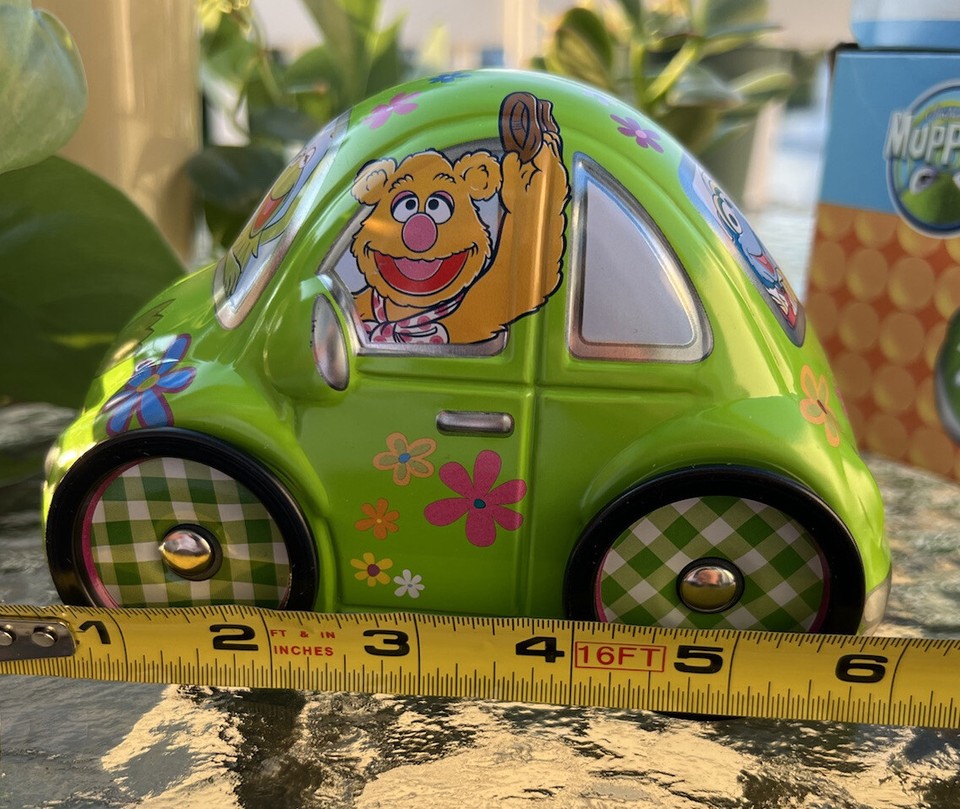Vintage Muppets Jim Henson Metal Tin Car VW Beetle Kermit Miss Piggy ...