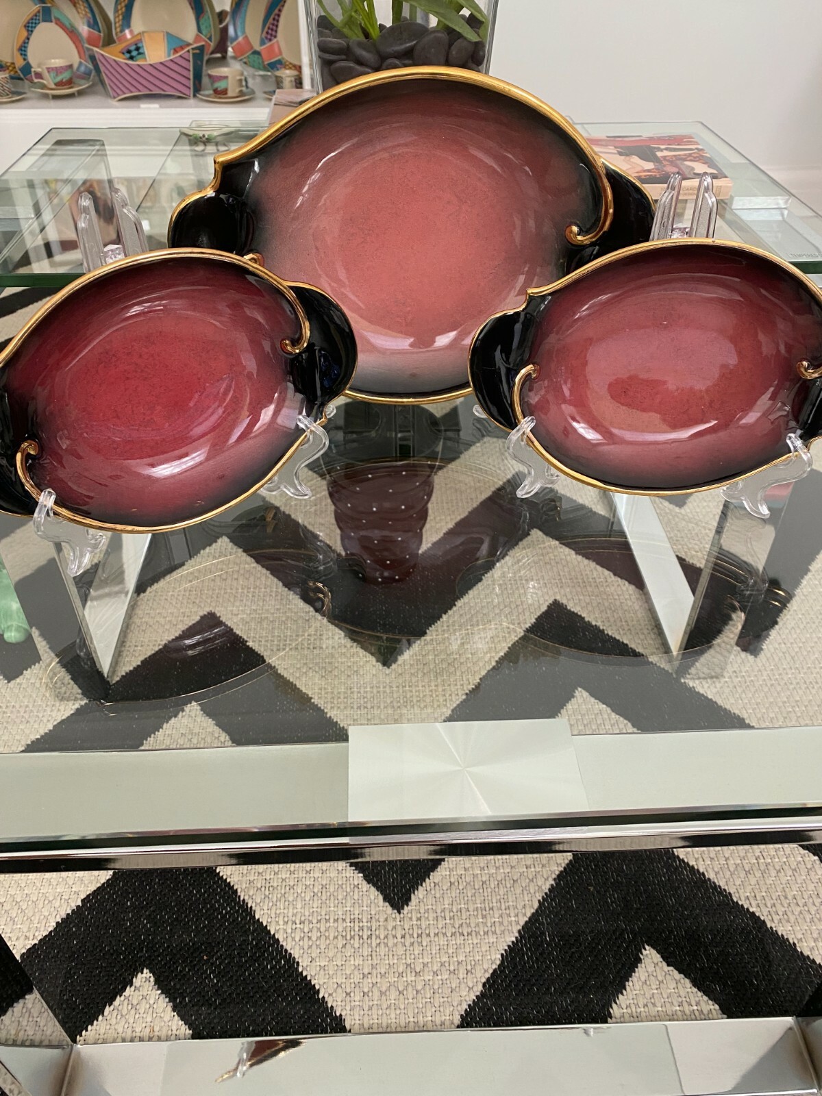 Carlton Ware Set of 3 Rouge Royale Dishes L | eBay