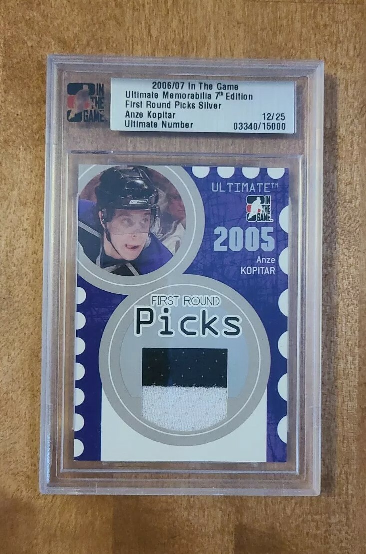 2006-07 ITG Ultimate Memorabilia 7th Edition Silver 12/25 Anze Kopitar ...