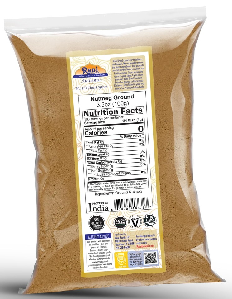 Rani Nutmeg (Jaiphul) Ground Powder Spice, 3.5oz (100g) | eBay