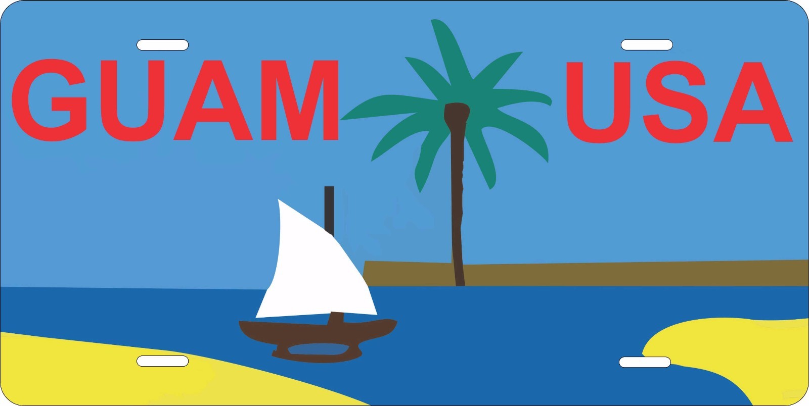 Guam Scenic License Plate Personalized Custom Auto Bike Motorcycle ...