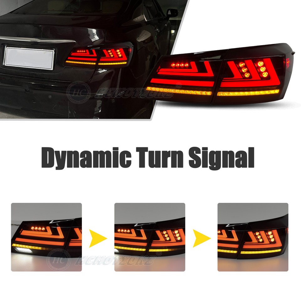 LED Tail Lights For Lexus ES350 ES 350 2007-2012 Smoked Rear Lamps ...