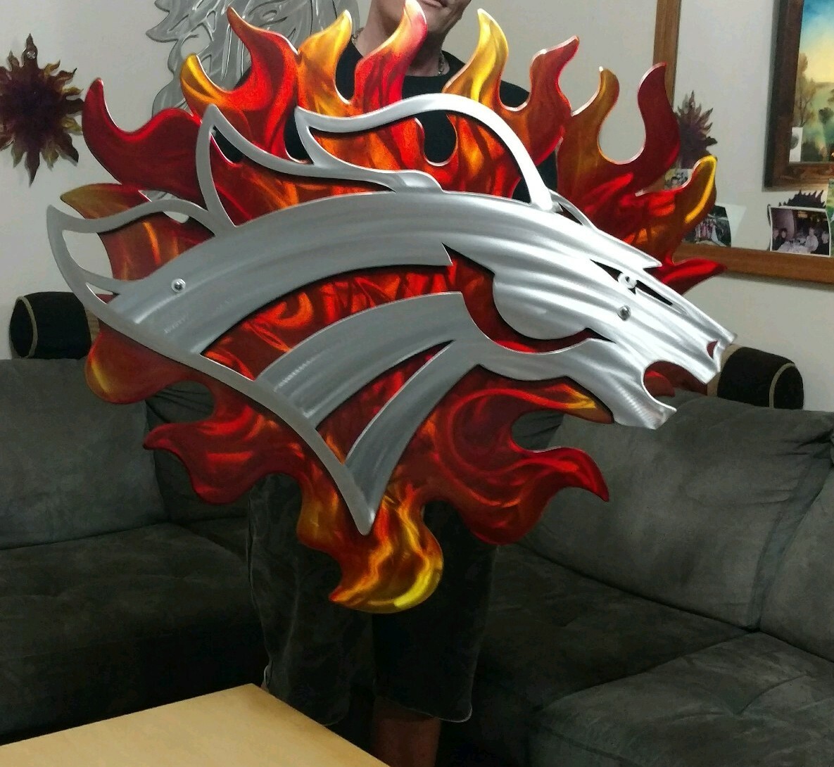 Denver Bronco Room Ideas Denver Broncos Big Logo Team Stripe