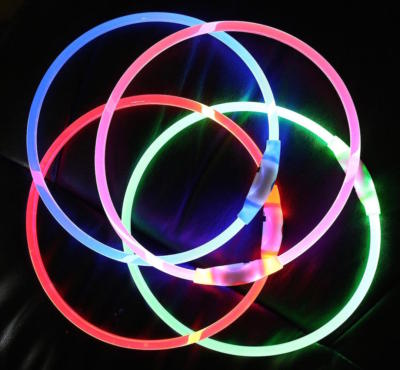 RECHARGEABLE LED PET GLOW TUBE COLLAR dog cat safety neck flash light ...