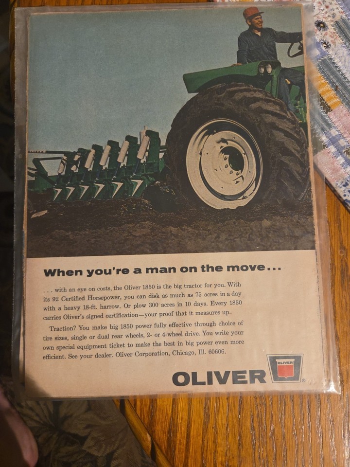 Oliver Farm Equipment Magazine Ad Lot of 8, Original | eBay