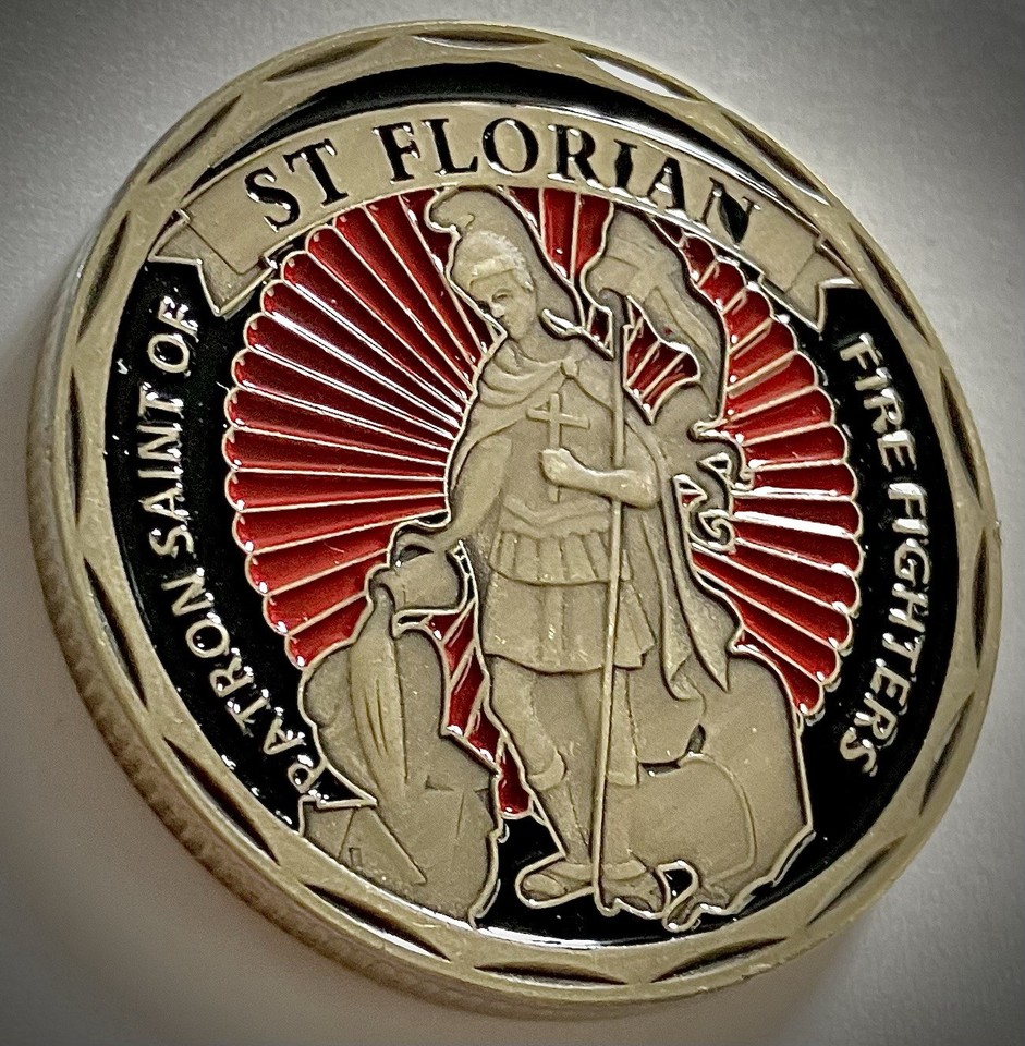 Firefighter’s St. Florian Challenge Coin-Brass Colored-Coin For ...