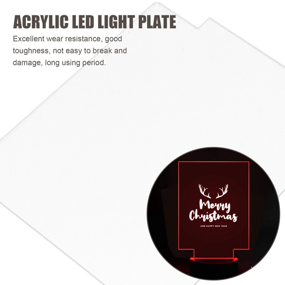 4 Pcs Colorful Led Display Base Light Plate Decor Circle Board for Sign ...