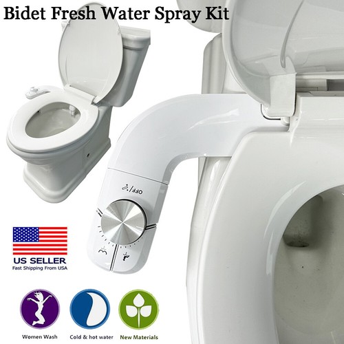 Bidet Fresh Water Spray Kit Non Electric Toilet Seat Attachment with ...
