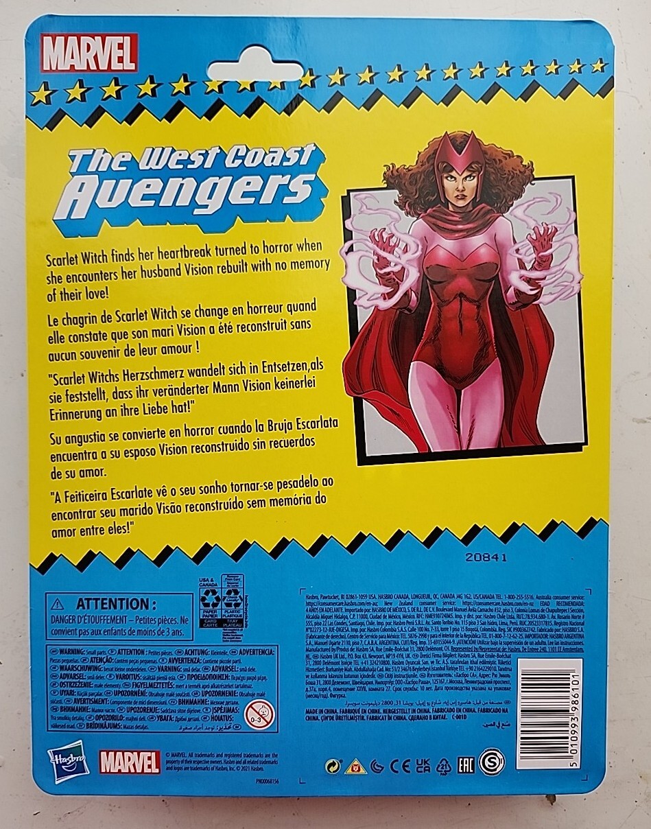 Marvel Legends Retro Collection West Coast Avengers Scarlet Witch 6" Figure