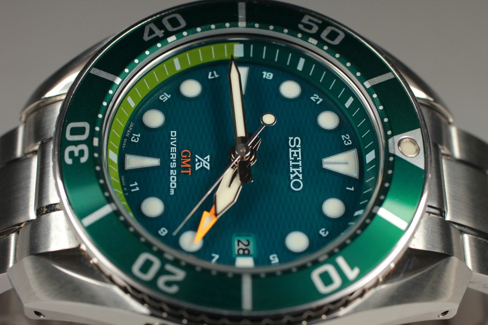 [Near MINT] Seiko Prospex SBPK001 GMT 5K65-0AA0 Divers 200M Green Solar ...