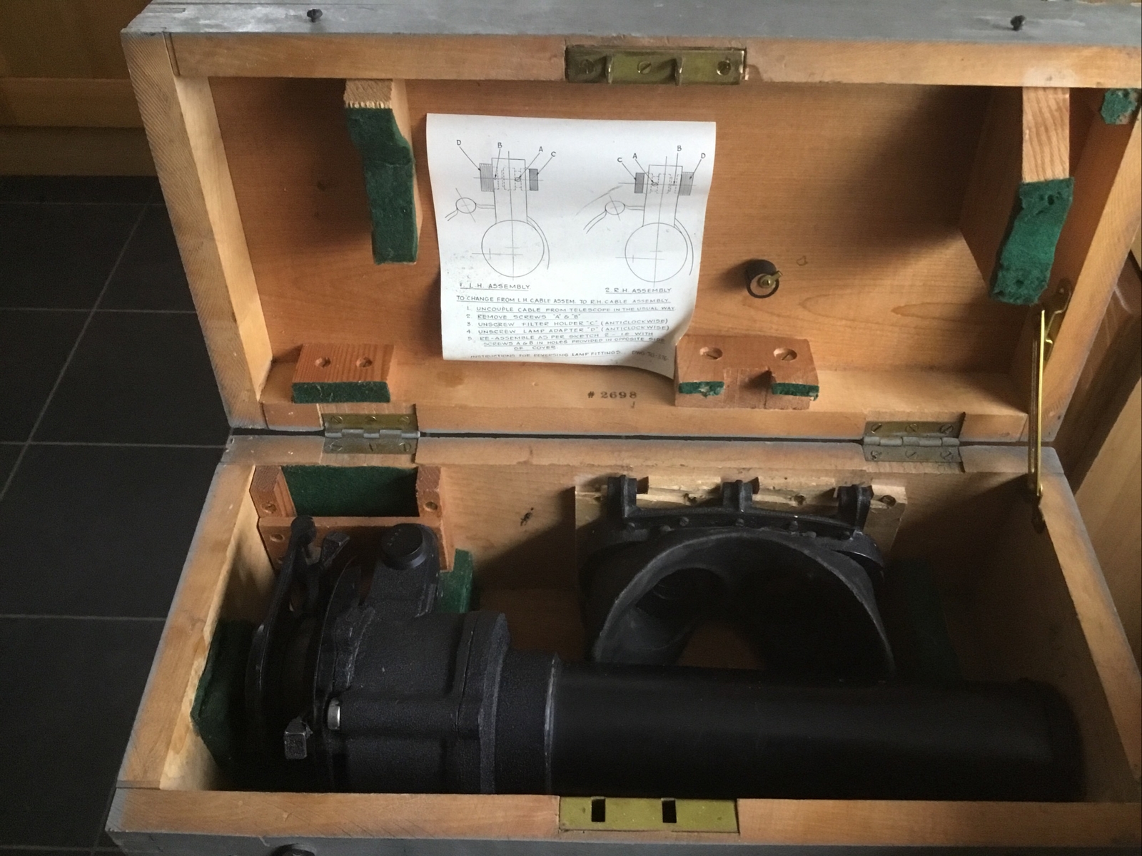 WW11 Era Canadian Gun Sight Telescope & Glasses 7 x 50 Kodak Patt G376 ...