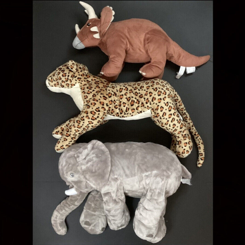 IKEA Plush Animal Lot-Safari-Elephant & Morrhar(Leopard) & Jattelik ...