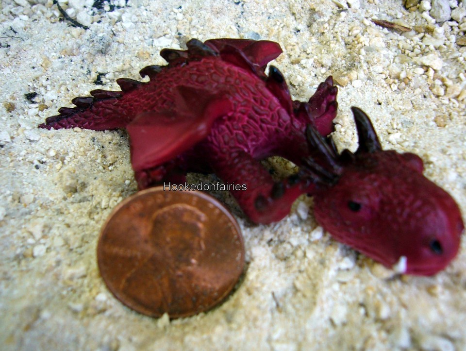 Miniature Sleeping Mini Red Dragon TO 4464 Fairy Garden | eBay