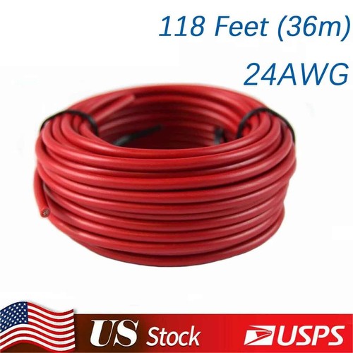 24AWG Wire Gauge Silicone Stranded Flexible Copper Cable 118 Feet | eBay