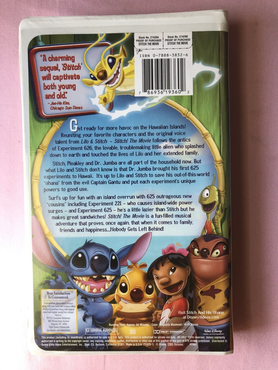 Stitch The Movie Vhs