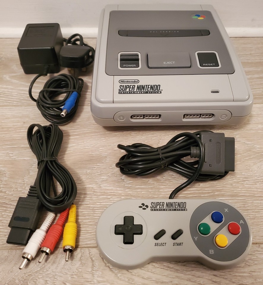 SNES Super Nintendo Console UK PAL Bundle - ONE OWNER- Fully Working ...