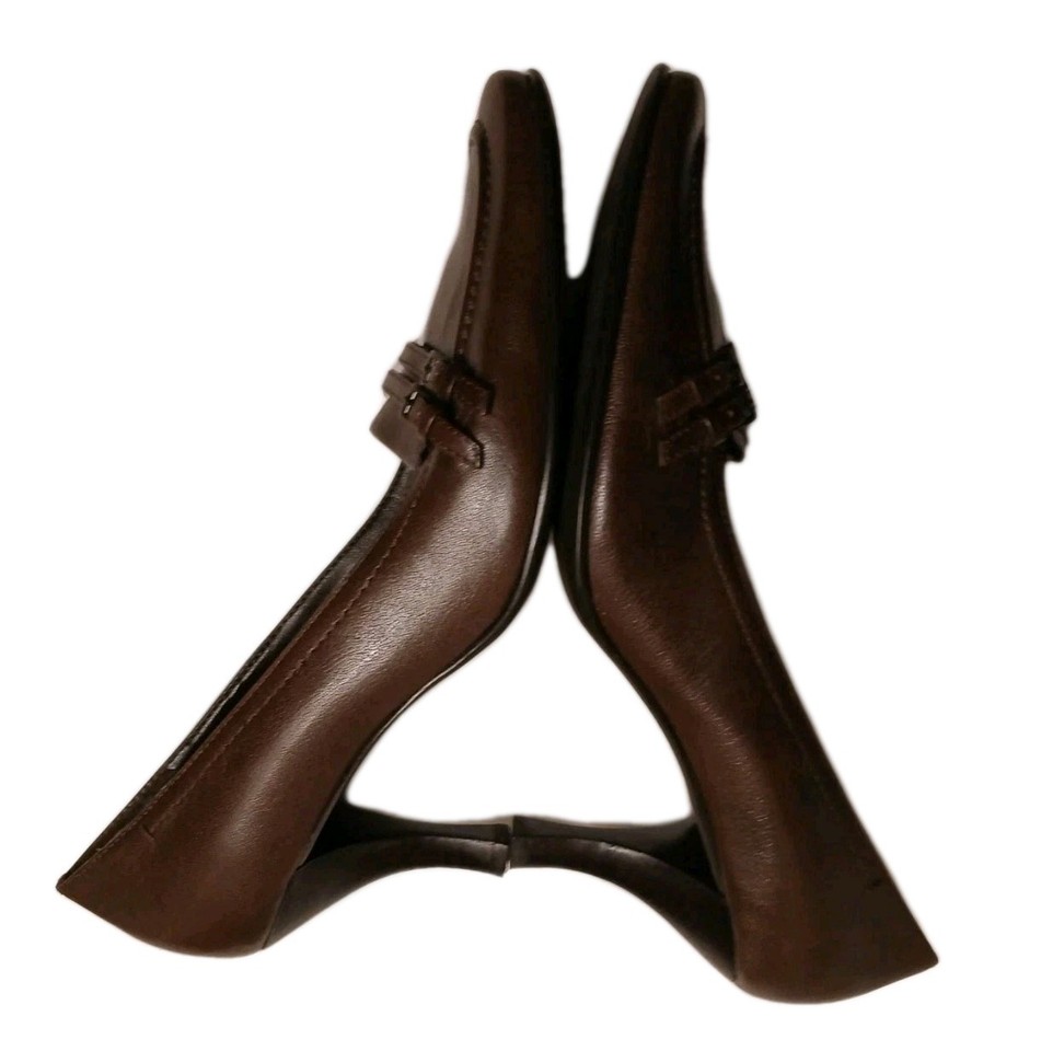 Franco Sarto Heels Womens Sz 9M Pump Leather Brown Shoes Vintage Workcore EUC | eBay