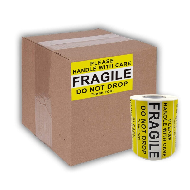 500Pieces Fragile Stickers "Fragile Handle with Care" Sticker for ...