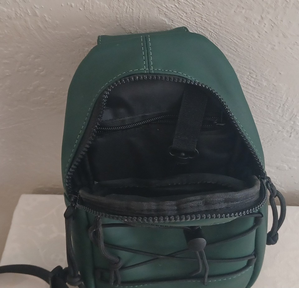 Duchamp London Rubberized Sling Bag ~ Forest Green ~ Purchased New ...