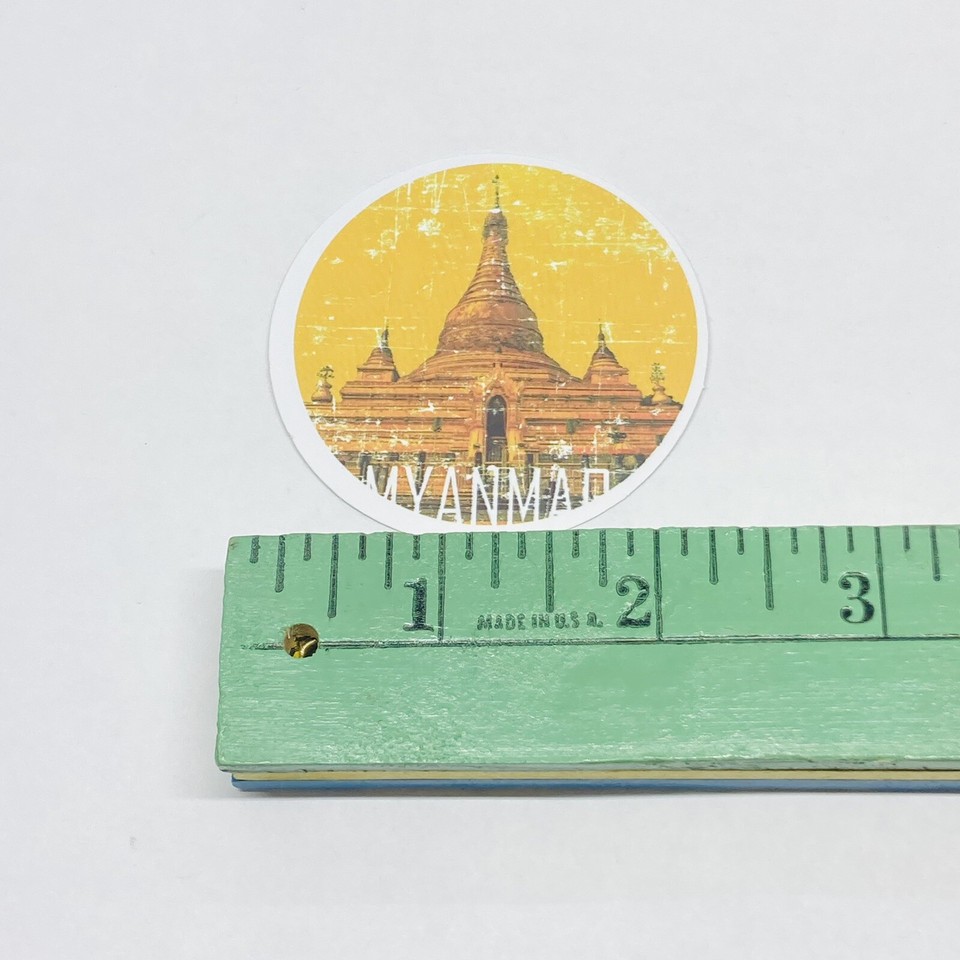 Shwendagon Pagoda Sticker Myanmar Travel City Tour Art Decal Vinyl ...