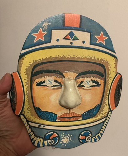 Spaceman Astronaut Halloween Mask Vintage Great Colors! | eBay