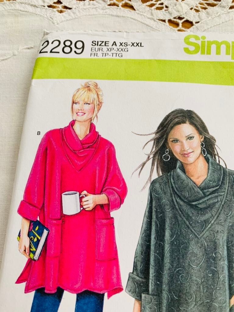 Simplicity Uncut Pattern 2289 Womens XS-XXL Patty Reed Loose Fitting ...