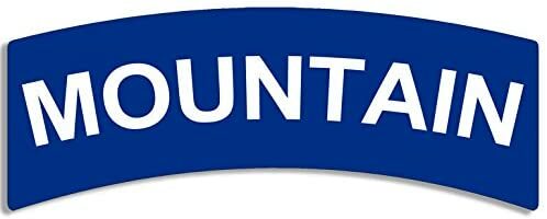 2x5 inch Blue MOUNTAIN Tab Shaped Sticker (Military infantry 10th SSI ...