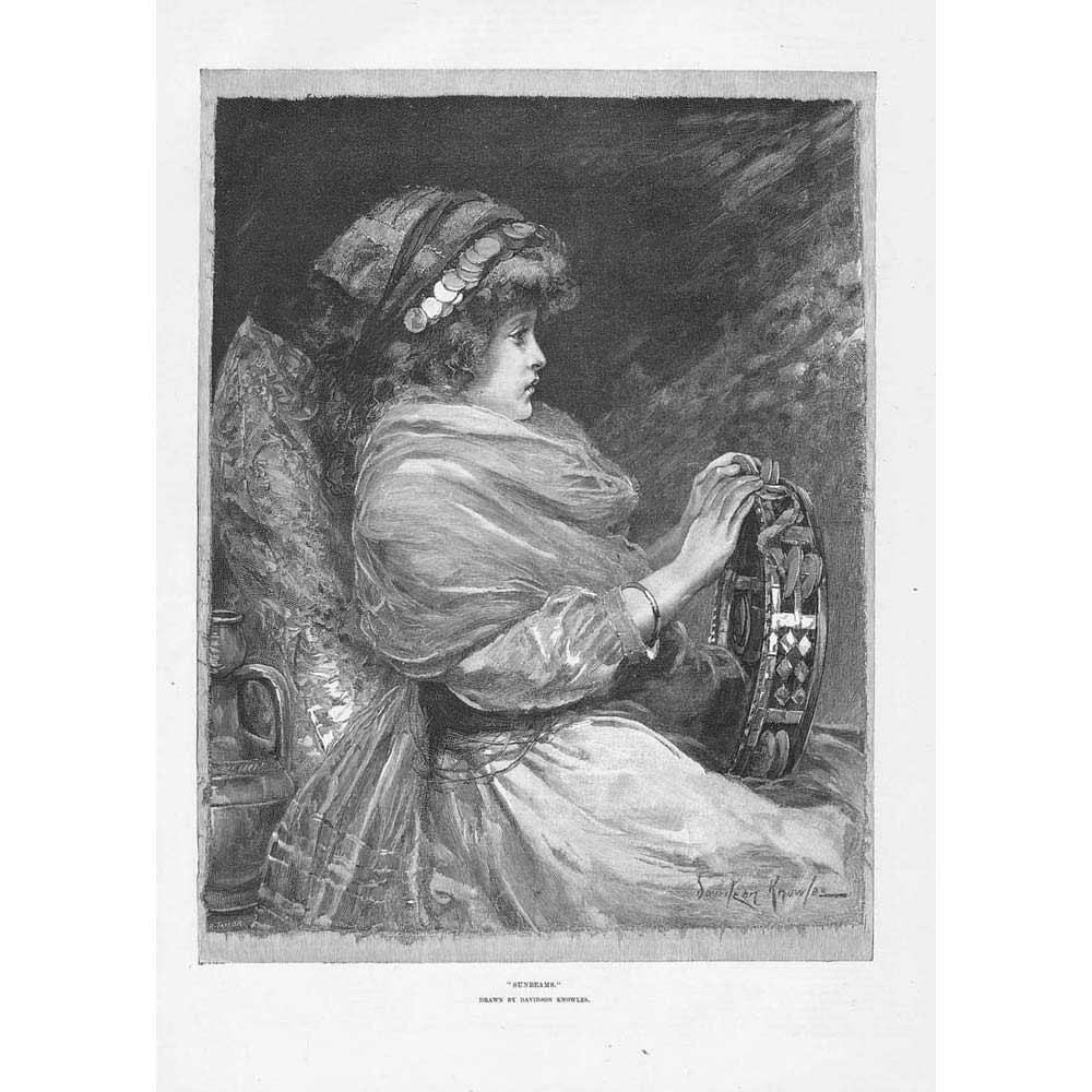 DAVIDSON KNOWLES Sunbeams - Antique Print 1891 | eBay UK