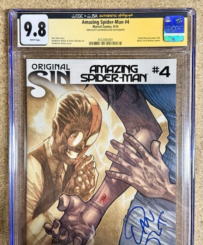 Amazing Spider-Man #4 (Marvel 2014) CGC 9.8 X JSA Authentic Signed Dan ...