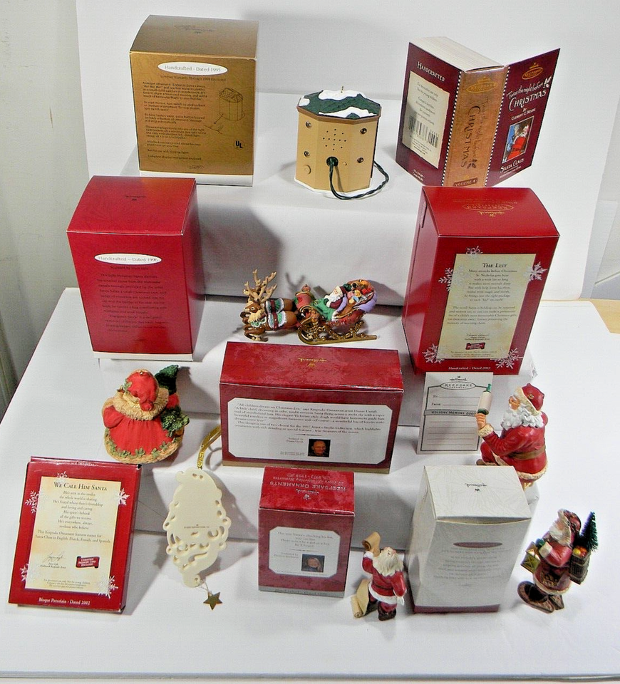 Hallmark Keepsake Ornaments Santa Claus 1996-2003 Electic mix ( Lot Of ...