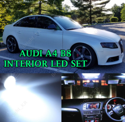 For Audi A4 B8 A5 Interior LED PURE XENON WHITE INTERIOR LIGHTS BULBS ...